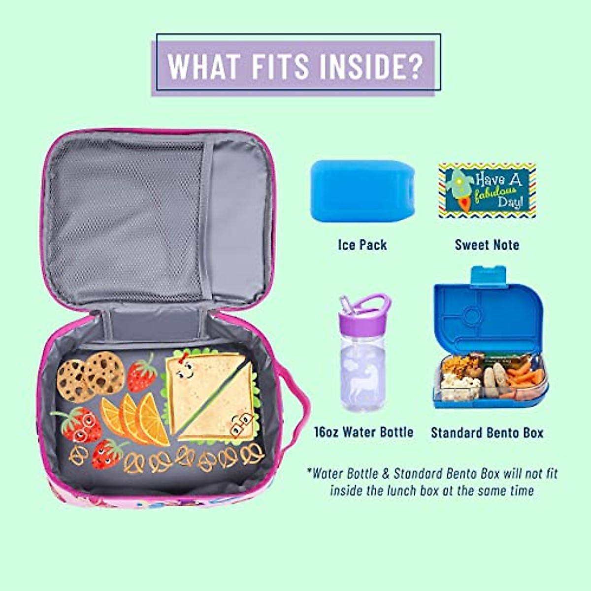Wildkin Day2Day Kids Backpack Bundle with Lunch Box Bag (Groovy Mermaids)