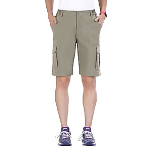 Nonwe Women's Lightweight Outdoor Convertible Quick-Drying Pants Khaki S/30.5 Inseam