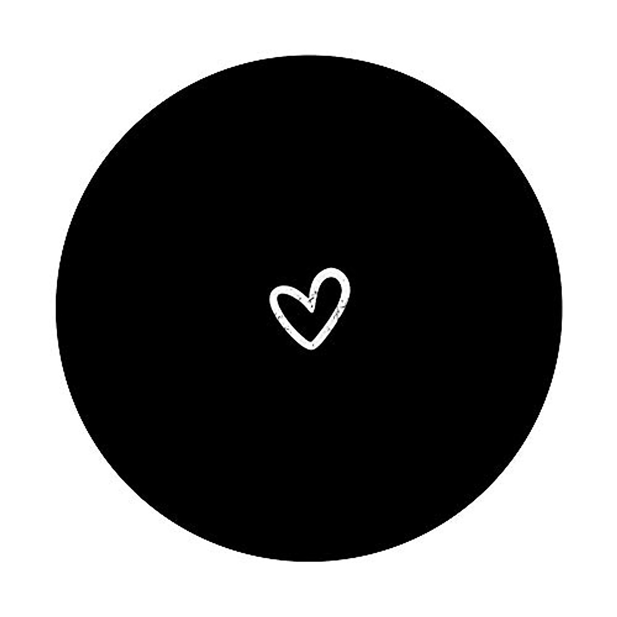 minimalist white cute doodle heart vintage simple outline PopSockets Swappable PopGrip