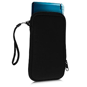 kwmobile Carrying Case Compatible with Nintendo 3DS XL - Neoprene Console Pouch with Zipper - Black
