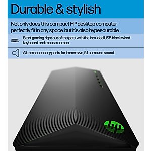 HP Pavilion Tower Desktop Computer, Octa-Core AMD Ryzen 7 5700G (Beat i7-11700K), 4GB DDR4 RAM, 256GB PCIe SSD, WiFi 6, Bluetooth, RJ-45, HDMI, VGA, Keyboard and Mouse, Windows 11 Pro, WE/PGPY