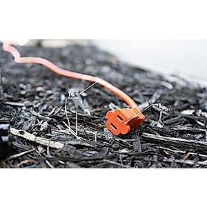 Woods Light Duty Extension Cord, 50Ft, 16 Gauge, General Purpose Cord, SJTW, Orange, 0723