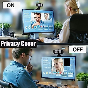 KKE 1080P AutoFocus Webcam with Dual Microphones, 70° View, Works with Zoom, Teams, Skype, GoToMeeting, Messenger, Cisco, FaceTime, Supports Windows 11/10/8.1/8/7/XP, MacOS X 10.6 or later, Black