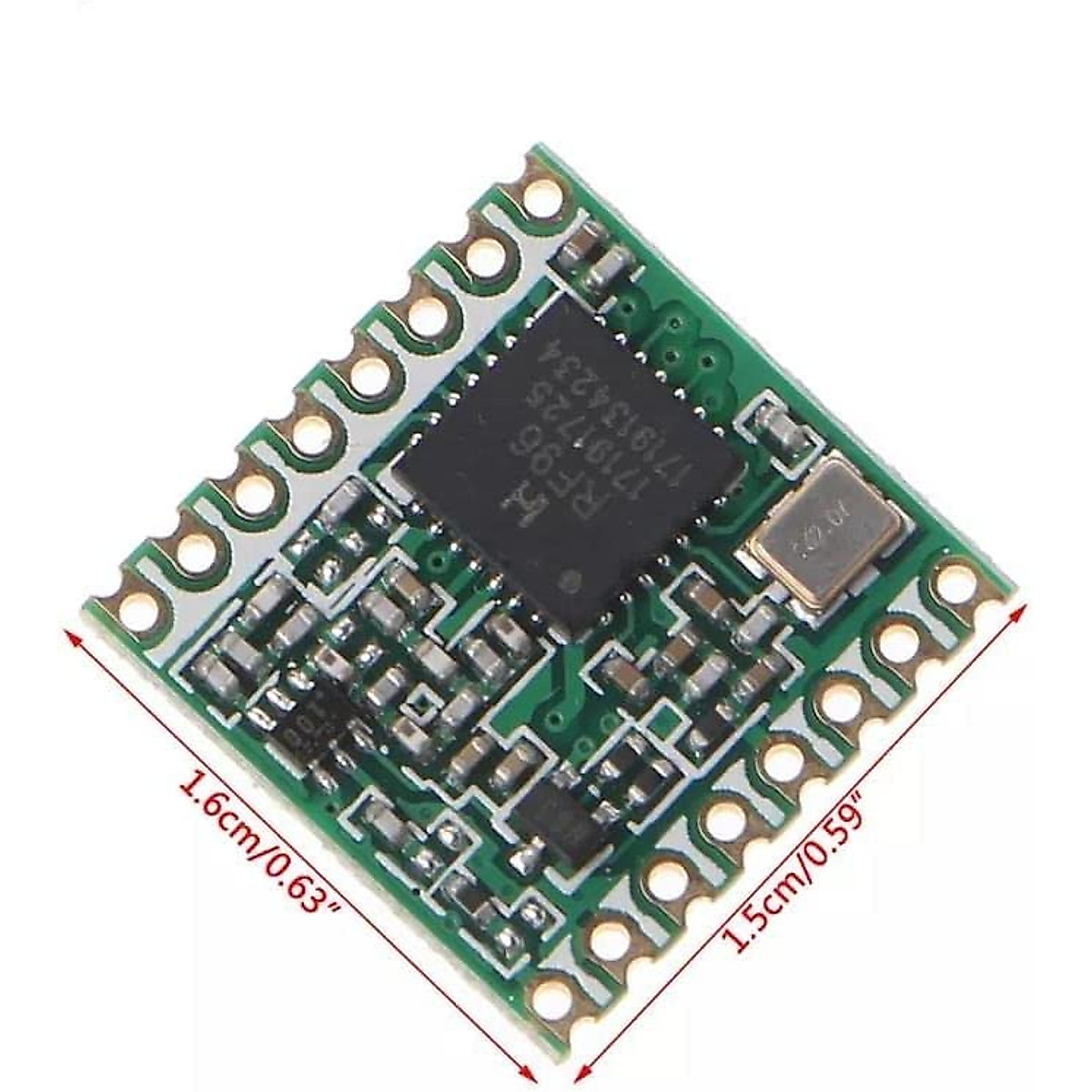 Lubeby Smart HopeRF Original sx1276 Based RF Module, LoRa1276 RFM95W 915Mhz Lora Ultra Long Range Transceiver (RFM95W (915MHz) * 2 PCS)
