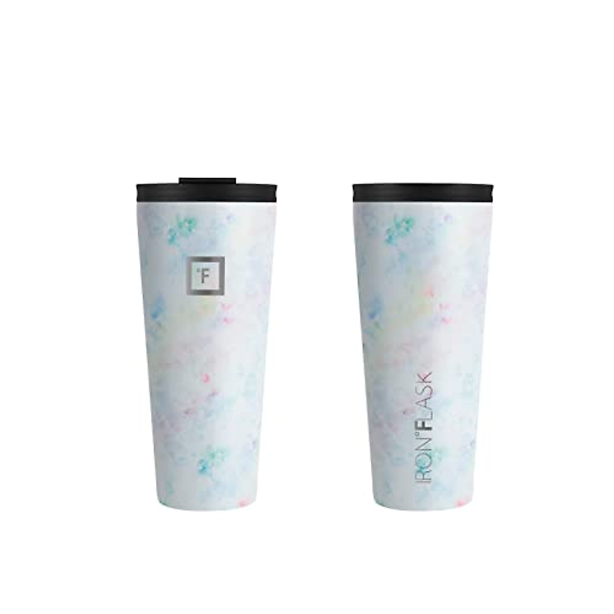 IRON °FLASK Classic Tumbler 2.0-2 Lids (Straw/Flip), Vacuum Insulated Stainless Steel Bottle, Modern Double Walled, Drinking cup, Simple Thermo Travel Mug, Hydro Water Metal Canteen - Pearl, 32 Oz