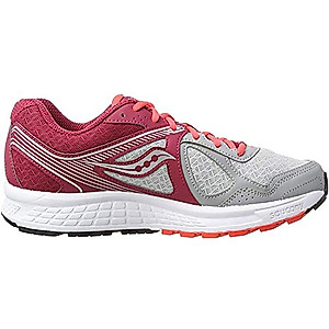 Saucony Women's Cohesion 10 Grey/Red Running Shoe 9 M US