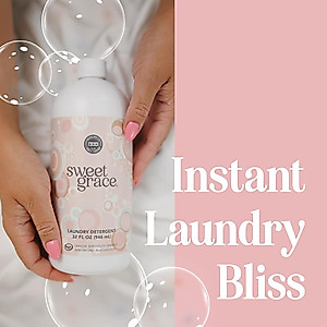 Bridgewater Candle Sweet Grace 32 oz Laundry Detergent Liquid | Highly Scented Luxury Laundry Experience | Deep Cleaning and Powerfully Fragranced