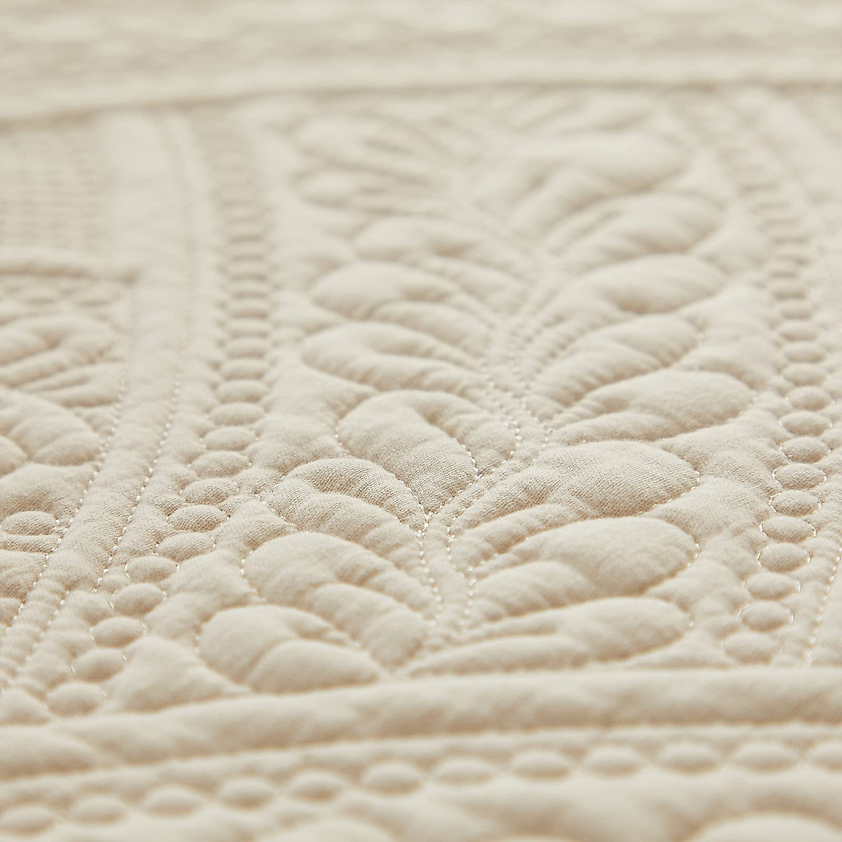 Brandream Queen Size Quilt Sets Cotton Beige Quilt Set Farmhouse Bedding Matelasse Quilted Bedspreads Coverlet Set Queen Full Size