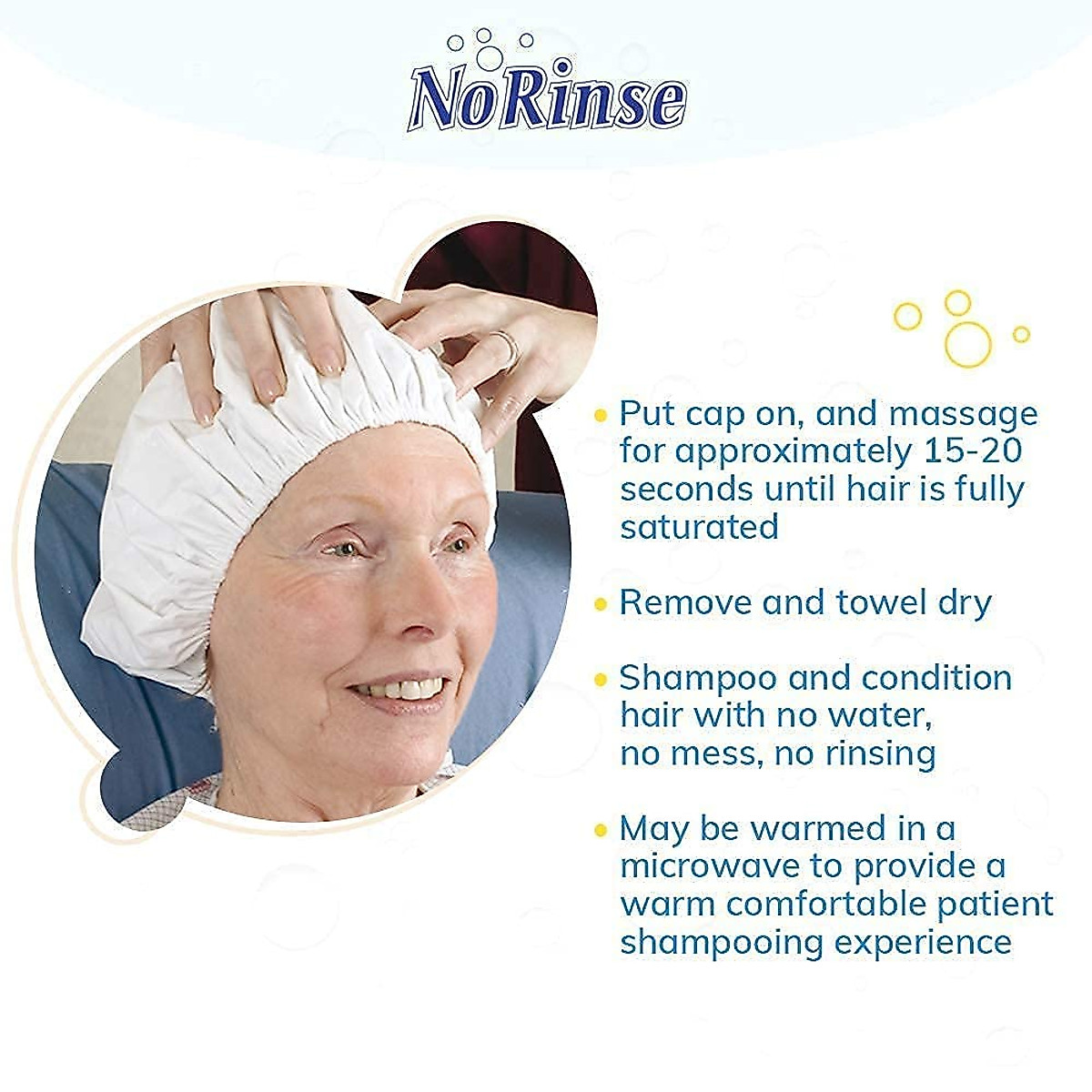 No-Rinse Shampoo Cap by Cleanlife Products (Pack of 2), Shampoo and Condition Hair with no Water or Rinsing - Microwaveable, Rinse-Free, Latex-Free and Alcohol-Free