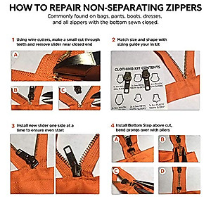 Zipper Rescue Zipper Repair Kits – The Original Zipper Repair Kit, Made in America Since 1993 (Clothing)