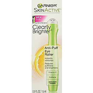 Garnier SkinActive Clearly Brighter Anti-Puff Eye Roller, 0.5 Ounce