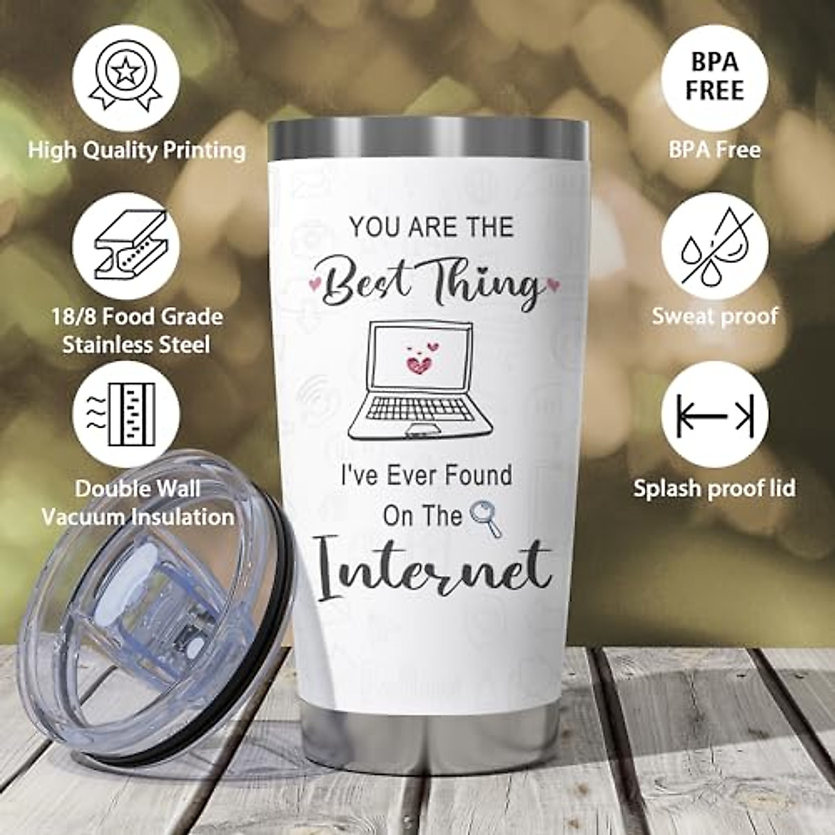 Mothers Day Gifts for Her Girlfriend Wife - Anniversary Romantic Gift for Women Couple Men Him Boyfriend Husband, Funny Galentines Birthday Gifts for Women Best Friend, Tumbler 20oz