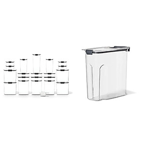 Rubbermaid Brilliance Food Storage Containers and Cereal Container Set (20 Pieces)