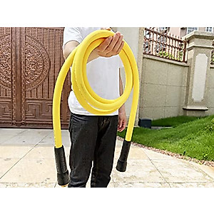 ZILIM Hybrid Lead In Garden Water Hose 5/8 in X 6FT, Heavy-duty Super Flexible with Swivel Grip Handle Female and 3/4" GHT Solid Brass Fittings, Operate 160 PSI