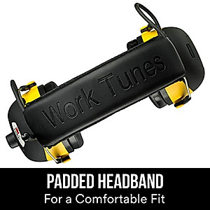 3M WorkTunes Hearing Protector with AM/FM Radio, NRR 24 dB,Black/Yellow