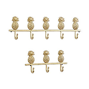 Deco 79 Rack Wall Hook, S/2 13", 23" W, Gold