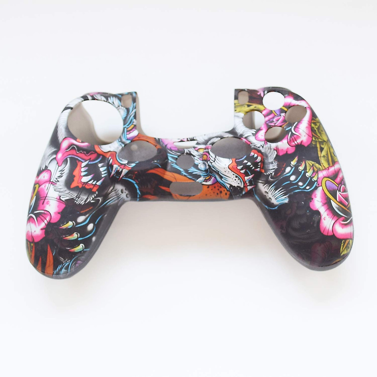 PS4 Controller Grip,Hikfly Skin Silicone Gel Controller Cover Case Protector Compatible for PS4/PS4 Slim/PS4 Pro Controller (1x Controller Cover with 8 x FPS Pro Thumb Grip Caps)(Grey Paw)