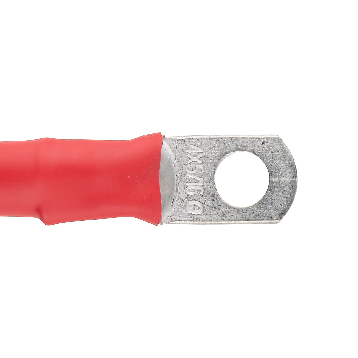 Exell Battery 4 Gauge Interconnecting Copper Cable, 6-Inch Length with 5/16-Inch Lugs (Red)