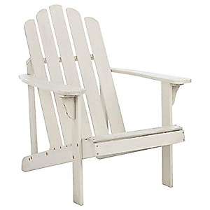 SAFAVIEH Outdoor Topher White Classic Adirondack Chair