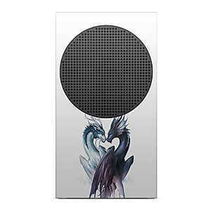 Head Case Designs Officially Licensed Jonas JoJoesArt Jödicke Yin and Yang Dragons Art Mix Matte Vinyl Sticker Gaming Skin Case Cover Compatible with Xbox Series S Console and Controller Bundle