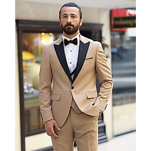 HUUTOE Red Suit Men Red Tuxedo for Men Wedding Mens Tuxedo Suit Set Tuxedo Suits for Men Tuxedo Size M