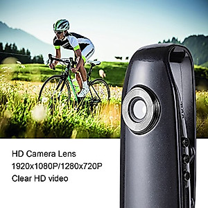 Lenofocus Mini Body Camera 1080P Portable Small Body Worn Cam Cycling Bike Camera Wearable Pocket Video Cameras Built-in for Civilians Police Security Guard