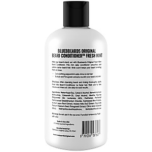 Bluebeards Original Fresh Mint Beard Conditioner for Men, 8.5 oz. - Beard Softener Infused with Peppermint Oil to Deeply Condition, Soften, and Moisturize Your Beard and Skin Underneath - Made in USA