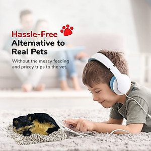 Perfect Petzzz Minis Baby German Shepherd, Realistic, Life-Like Stuffed Interactive Plush Toy, Electronic Pets, Companion Pet Puppy with 100% Handcrafted Synthetic Fur