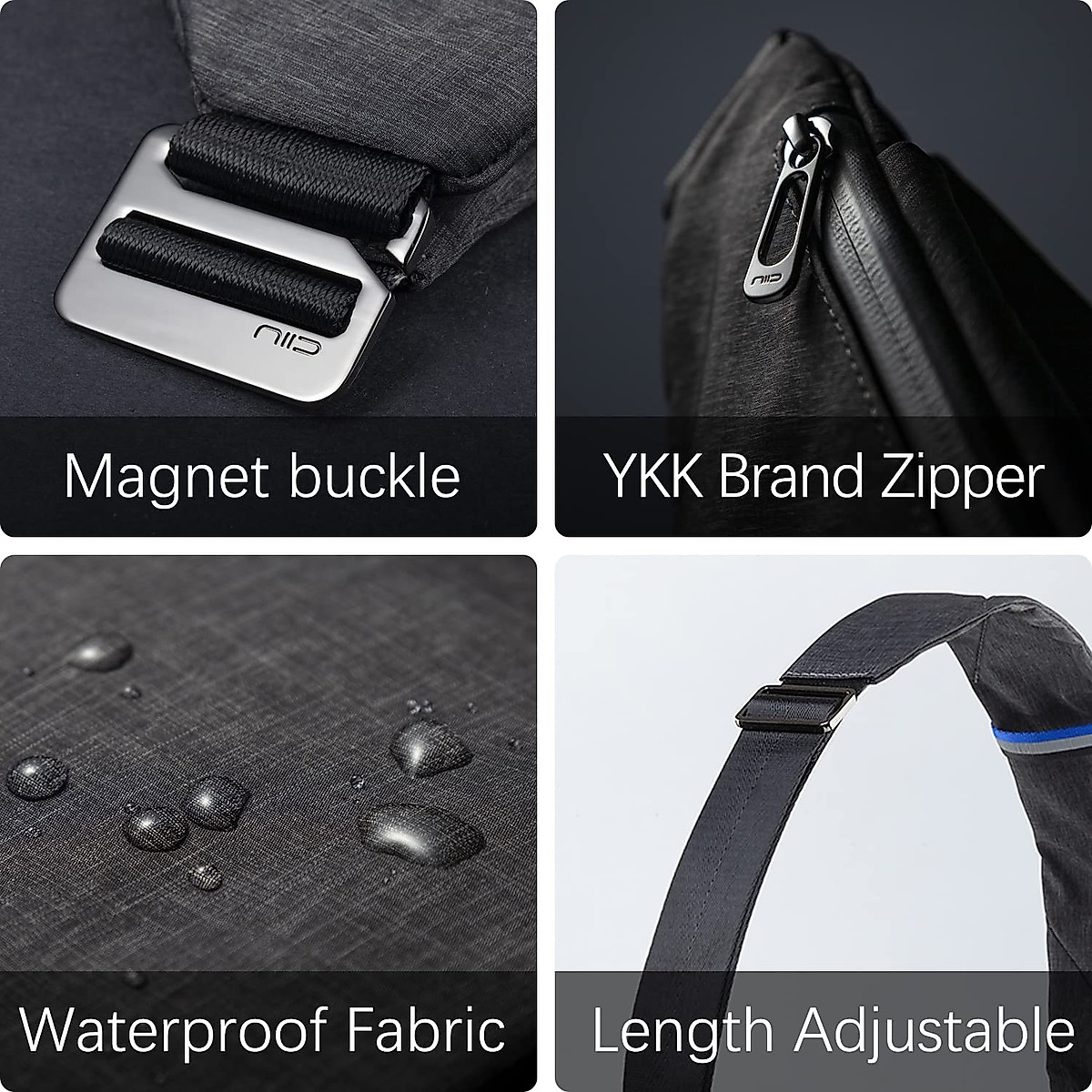 NIID D1 Chest Pack Crossbody Bag Sling bag Slim Backpack Multipurpose Casual Daypack(Camouflage, Right Hand)