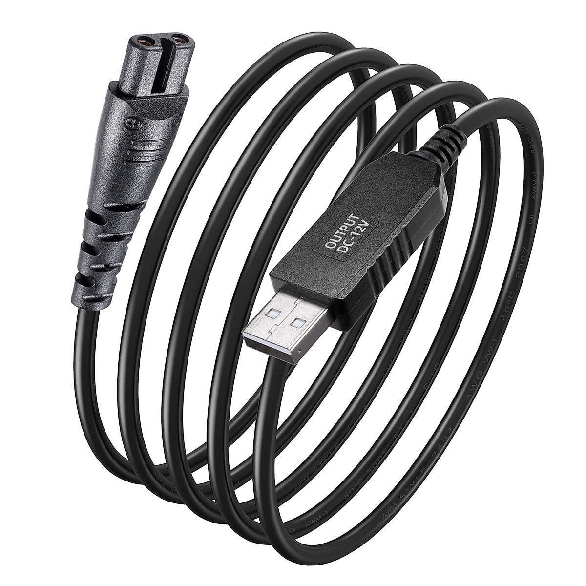 PChero 12V PA-1204N USB Charger Cable Replacement for Remington Shaver F5-5800 F7800 F5800 F5790 F4790 R5150 R6130 R-6150 MS2-390 MS3-2700 MS680 R9100 Electric Razor Trimmer PA1204N Power Cord