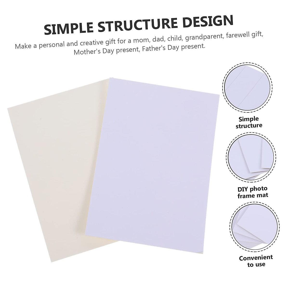 HEALEEP 20pcs Photo Frame Paper White Picture Mattes DIY Photo Backing Board Picture Mats Photo Frame Mat Photo Pad Core Bevel Cut Mattes Paper Jam Display Mat Quilled Paper