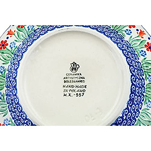 Polish Pottery 8-inch Pasta Bowl made by Ceramika Artystyczna (Babcia's Garden Theme) + Certificate of Authenticity