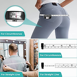 Body Tape Measure, Body Measuring Tape for Weight Loss, Fitness, Bodybuilding. Lock Pin, Retractable Soft Sewing Tape for Tailors, Measures Body Part Circumferences by Single Hand, 60Inch/150cm, 3 PCS