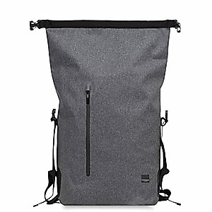 Knomo Cromwell 15 inch Waterproof Laptop Rolltop Backpack Men, Water Resistant Travel Rucksack, Casual Daypack for Outdoors Grey