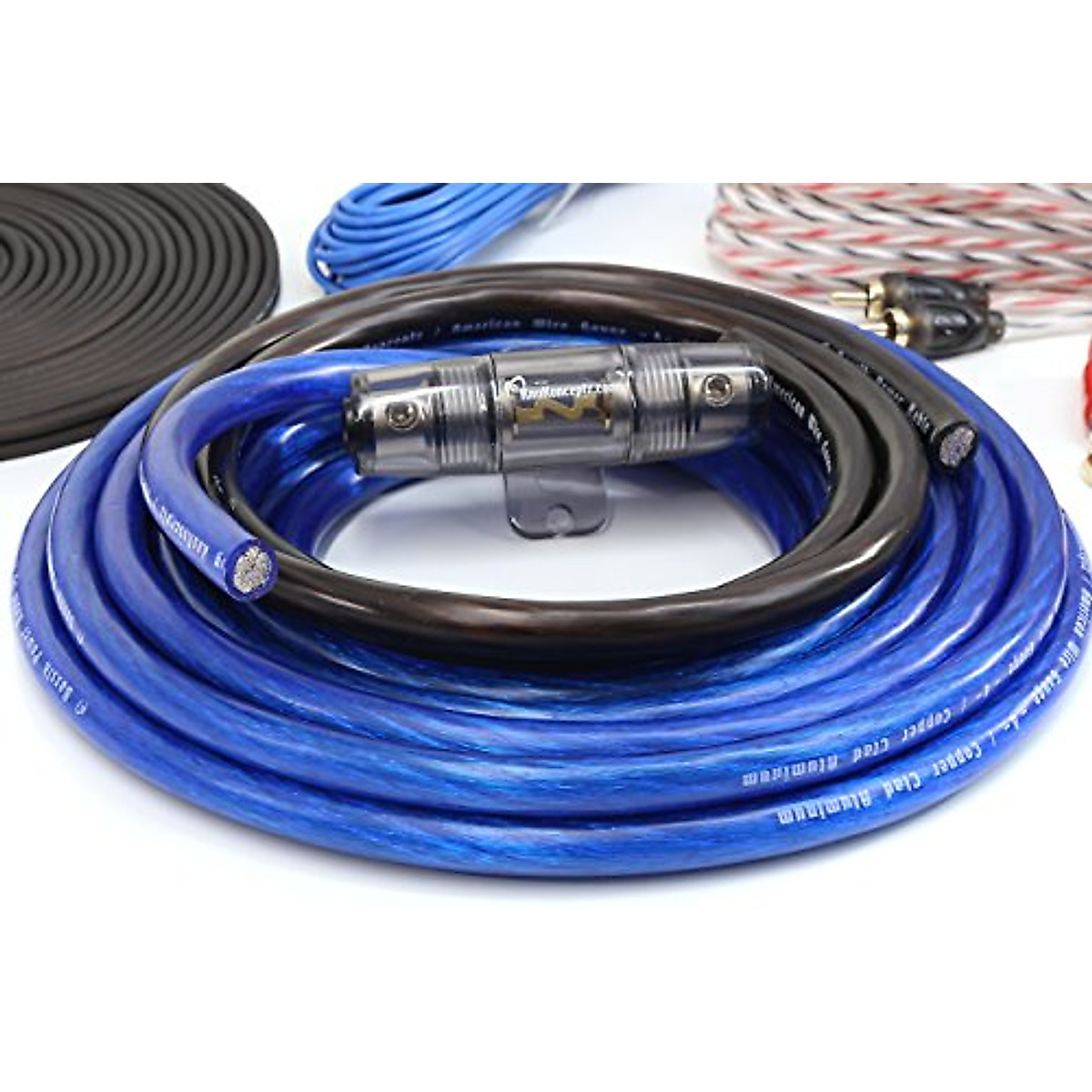 KnuKonceptz Bassik 4 Gauge Complete Amplifier Installation Amp Wiring Kit with RCA