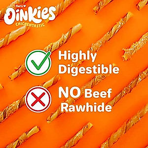 Hartz Oinkies Chickentastic Hearty Twists Dog Treats with Real Chicken Breast, Sweet Potato, and Smoked Pork, Long-Lasting Yet Highly Digestible, 24 Count