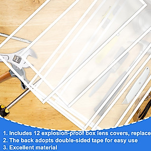 12 Pack Abrasive Blasting Cabinet Lens Cover - Clear Polyester Film Sandblast Cabinet Inner Len Protector Adhesive Standard Sand Blast Film for Abrasive Window Blasting Cabinet Replacement 23'' x 11''