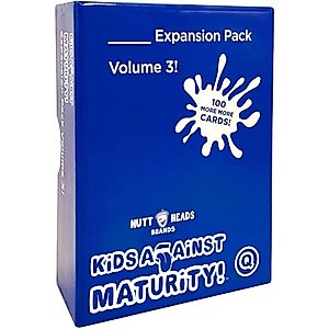 Kids Against Maturity Expansion Pack #3, Card Game for Kids and Families, Super Fun Hilarious for Family Party Game Night (Core Game Sold Separately)