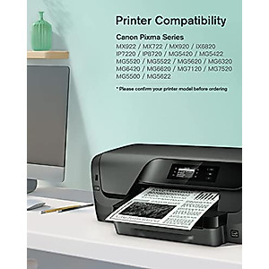 Compatible Ink Cartridge Replacement for Canon PGI-250XL PGI 250 XL to Compatible with PIXMA MX922 IX6820 IP8720 MX920 MG5520 MG7520 MG5620 MG6320 MG6420 Printer (4 PGBK, High Yield)