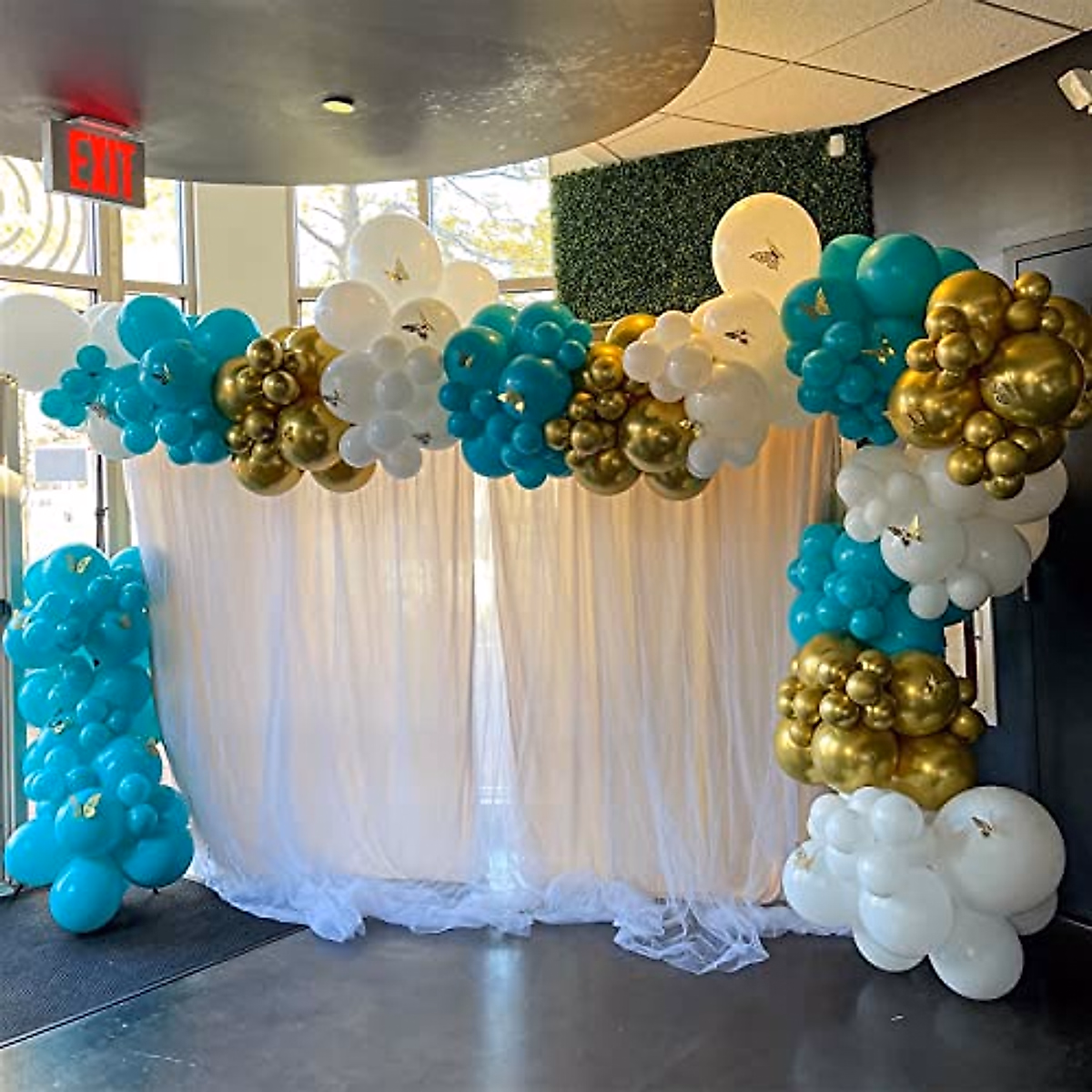 Teal Latex Balloons 80 Pack 12 Inch Turquoise Party Balloons for Birthday Party Baby Shower Graduation Mermaid Unicorn Under the Sea Beach Nautical Teal Party Decoration with 33ft Ribbon