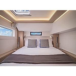 Caframo Bora. 12V Marine Fan. Direct Wire, Low Draw, 5000 Hour Motor Life. Black, 6.5” x 3.0” x 9.5”