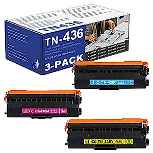 INDI 3 Pack(C/M/Y) TN436C TN436M TN436Y TN436 TN-436 Extra High Yield Toner Cartridge Replacement for Brother MFC-L8610CDW L8690CDW L8900CDW L9570CDWT L9570CDW DCP-L8410CDW HL-L8260CDW Printer Toner.
