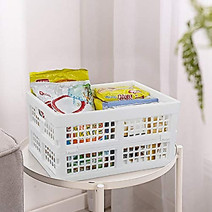 Yarebest 3-Pack 15 Liter Collapsible Crates, Folding Basket Bins for Storage