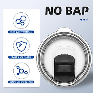 2 Pack 20 oz Tumbler Lid, Replacement Lids Compatible for YETI 20 oz Tumbler, 10/24 oz Mug and 10 oz Lowball, Spill Proof Cup Lids Covers with Magnetic Slider Switch