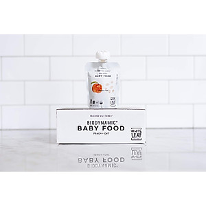 White Leaf Provisions Biodynamic Organic Baby Food Peach + Oat (6 (90g) Pouches)