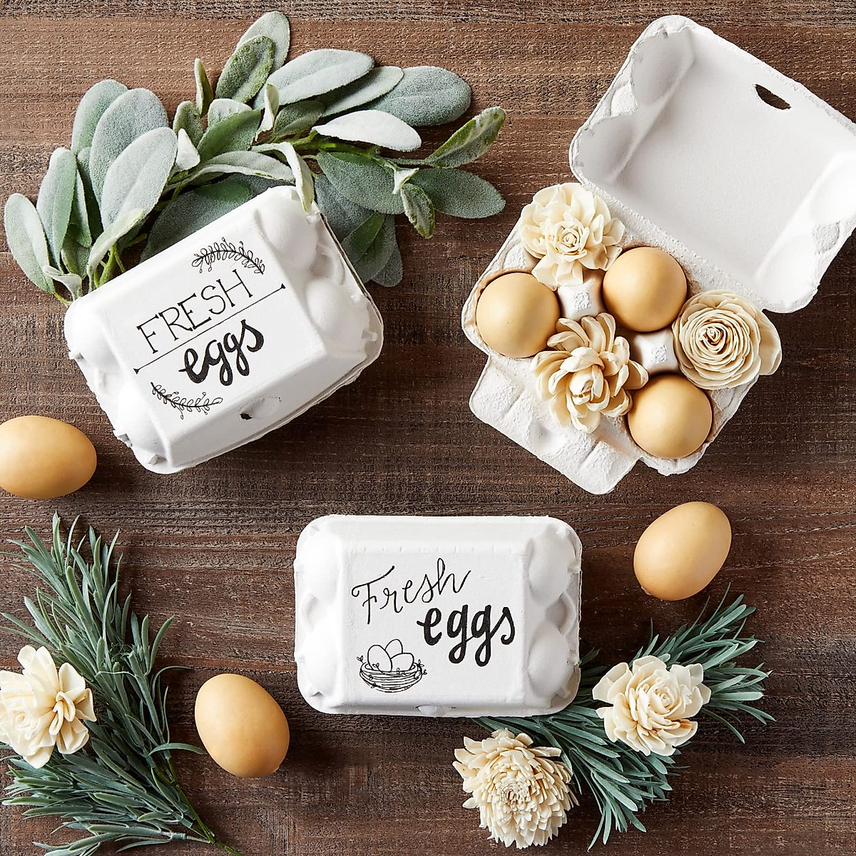 Juvale - Empty Egg Cartons (20 Pack), Half Dozen, White