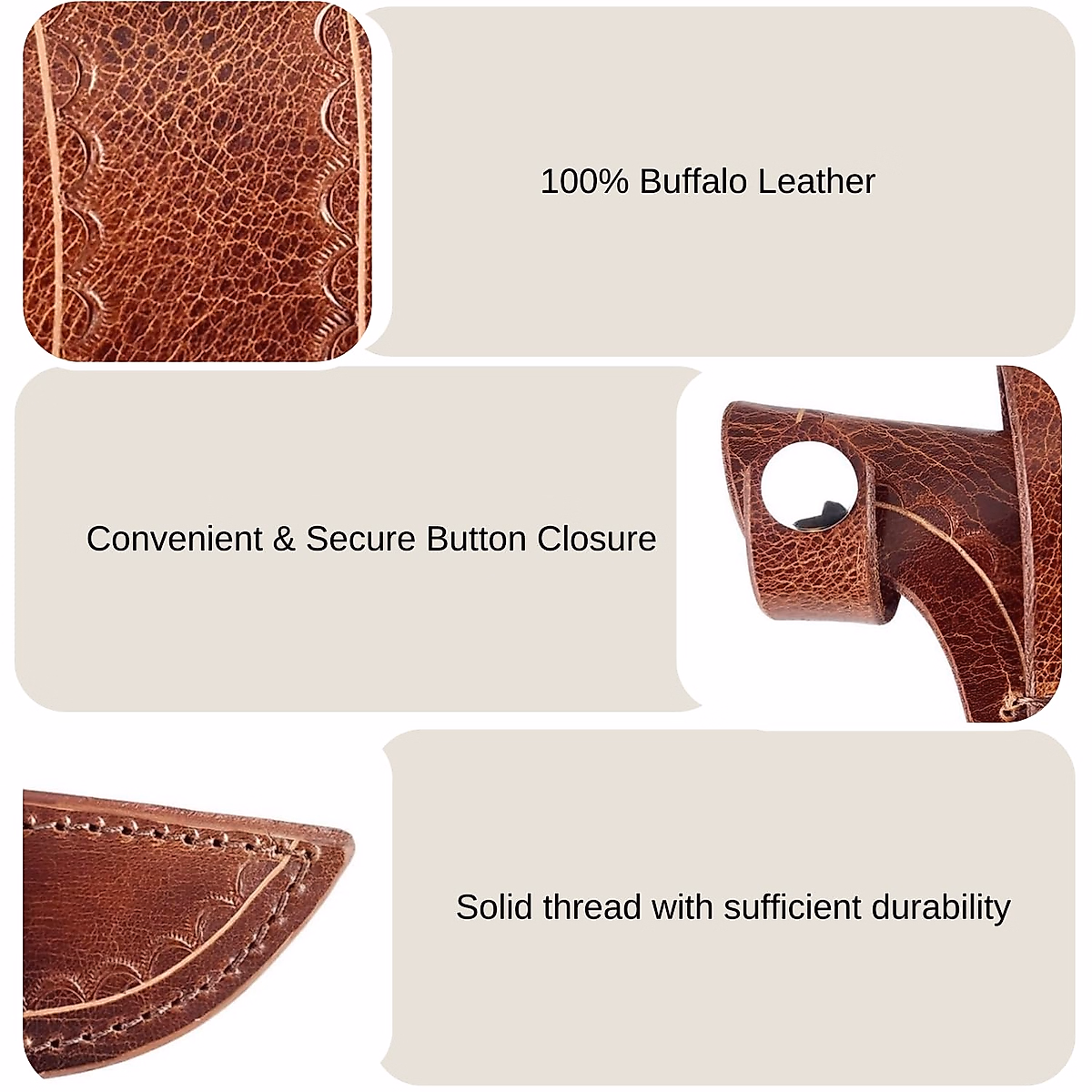 Custom Leather Sheath for Schrade Old Timer Sharpfinger 152ot Knife | Cross Draw Fits Right or Left-Hand Side | Tough and Durable | Sheath ONLY (Antique Brown)