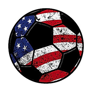 Soccer USA Flag Player Christmas Birthday Gift PopSockets PopGrip: Swappable Grip for Phones & Tablets