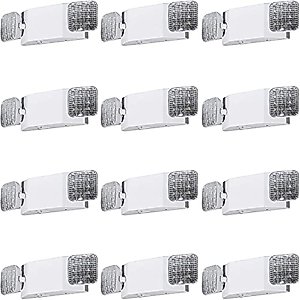 LED Emergency Light with Battery Backup, Commercial Emergency Light, Two Adjustable Heads Home Power Outage Emergency Light, 120-277V AC, UL Listed (12-Pack)