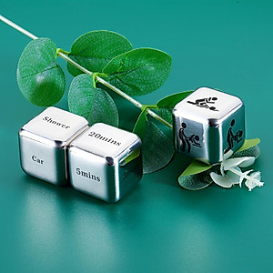 3PCS Love Dice for Adults, Wedding Gifts for Couples, Bachelorette Party Games for Bride, Bridal Shower Gifts, 50th Anniversary, 11th Anniversary Steel, Couple Game for Date Night, Christmas Valentine